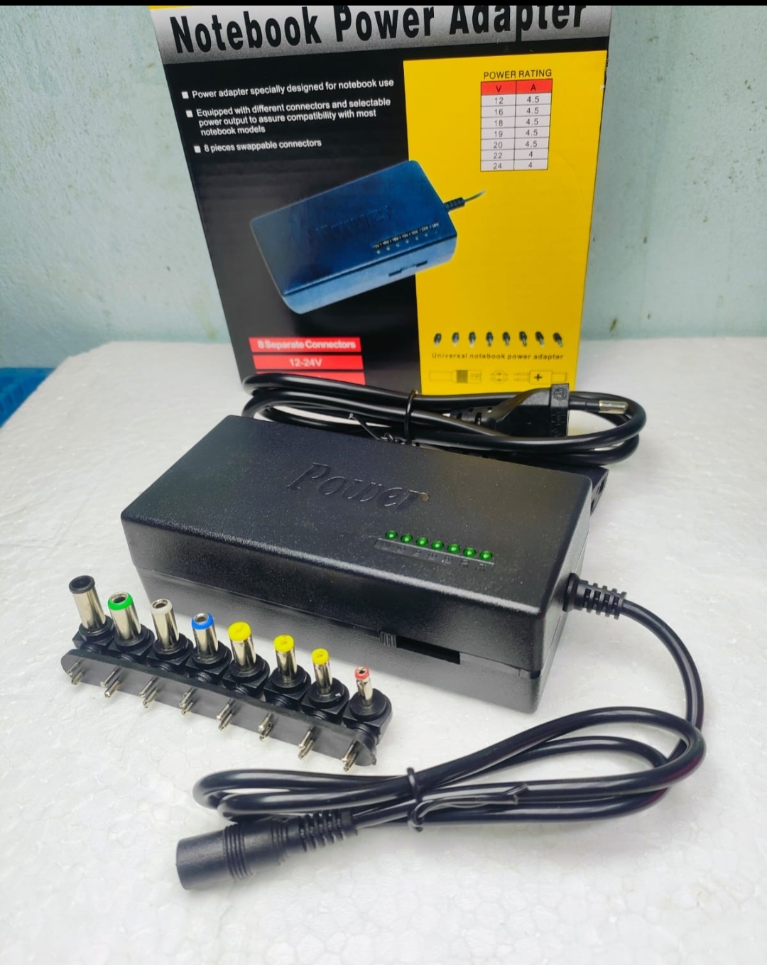 Notebook Adaptor Universal, 12V, 16V, 18V, 19V, 20V, 22V, 24V | Real ...